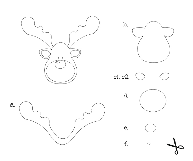 1 - printable - renna feltro - Troppotogo Blog