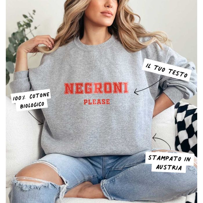 Felpa Personalizzata in Stile College | Troppotogo