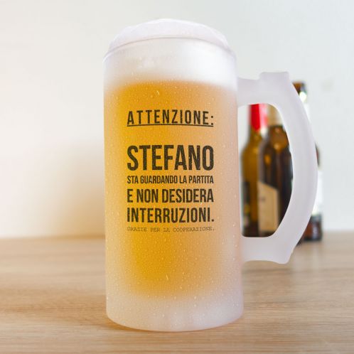 Boccale da birra personalizzato con foto e testo | Troppotogo